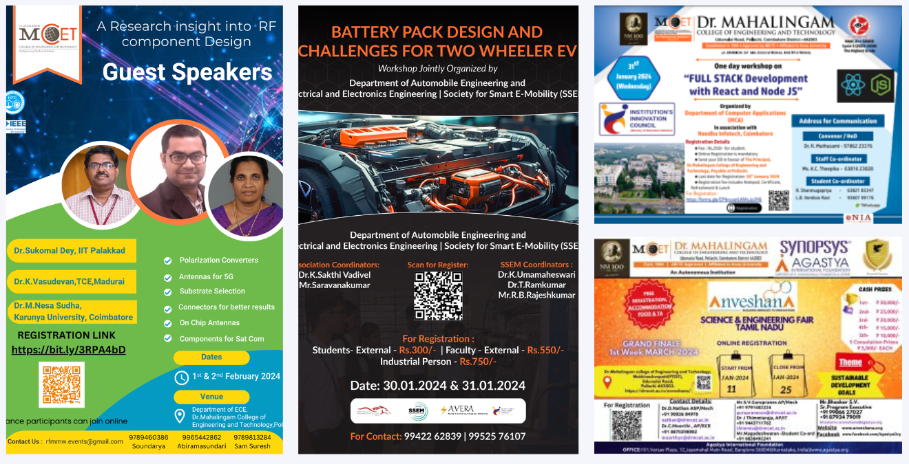 FDP / Workshop / Fair's - Dr. Mahalingam College of Engineering and ...