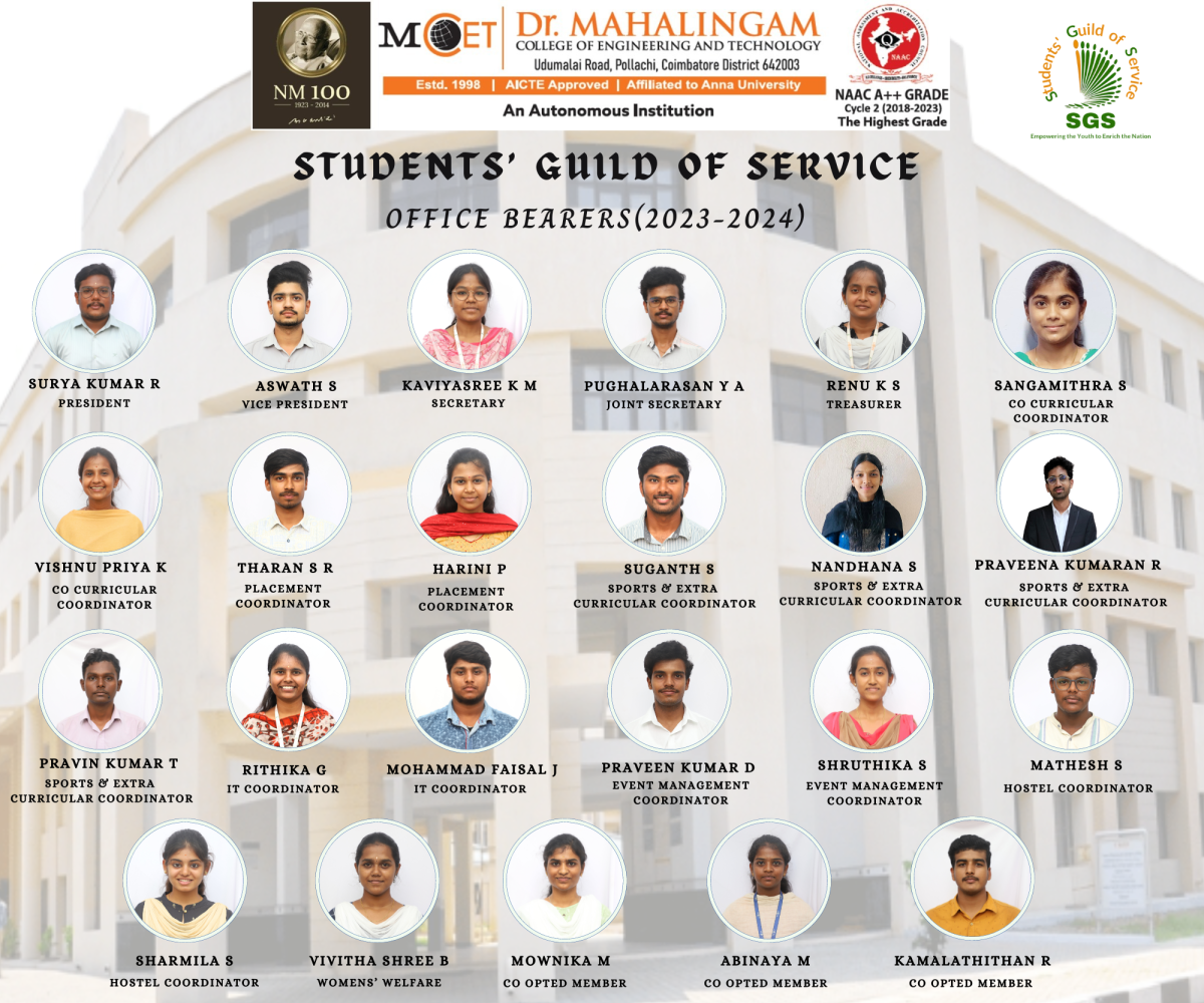 Student Guild of Service (SGS) - Dr. Mahalingam College of Engineering ...