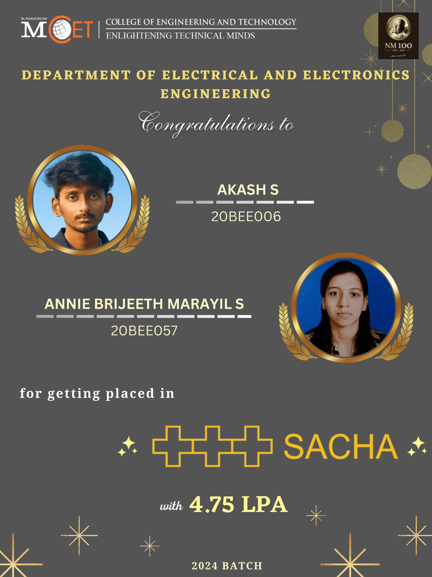 Placement Details - Dr. Mahalingam College of Engineering and ...